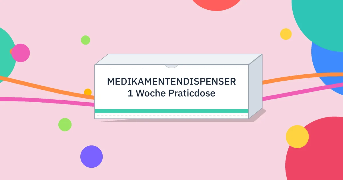 Symbolbild: Packung mit der Aufschrift MEDIKAMENTENDISPENSER 1 Woche Praticdose (PZN 00606754) – Verfügbarkeit und Bezug in Apotheken in Frankfurt am Main