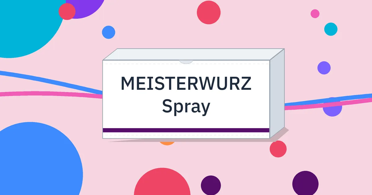 Symbolbild: Packung mit der Aufschrift MEISTERWURZ Spray (PZN 18088277) – Verfügbarkeit und Bezug in Apotheken in Frankfurt am Main