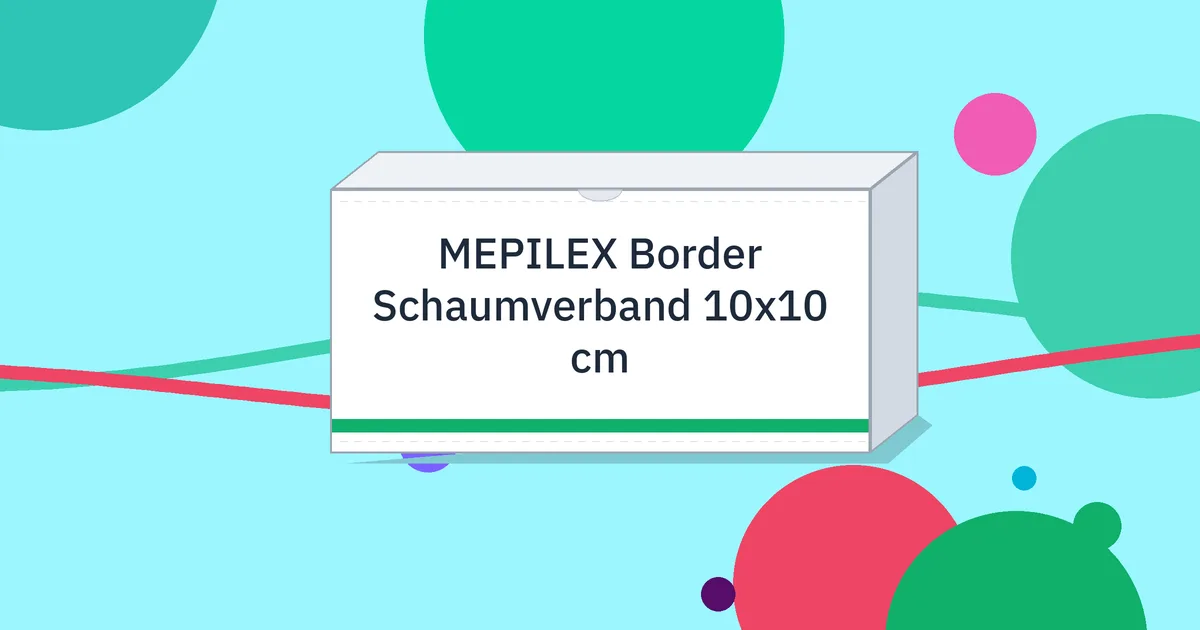 Symbolbild: Packung mit der Aufschrift MEPILEX Border Schaumverband 10x10 cm (PZN 17820256) – Verfügbarkeit und Bezug in Apotheken in Frankfurt am Main