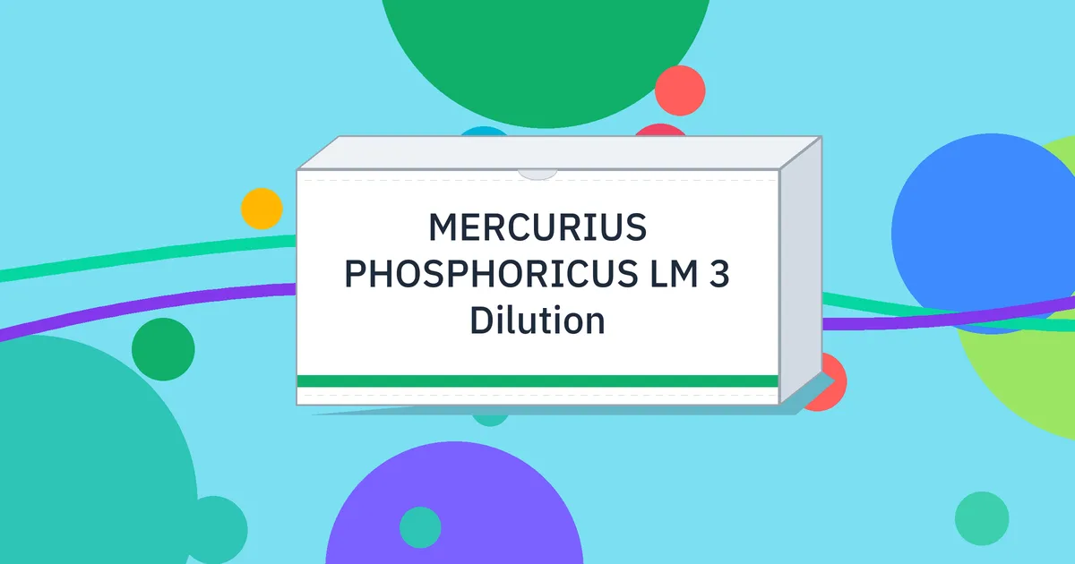 Symbolbild: Packung mit der Aufschrift MERCURIUS PHOSPHORICUS LM 3 Dilution (PZN 12952616) – Verfügbarkeit und Bezug in Apotheken in Frankfurt am Main
