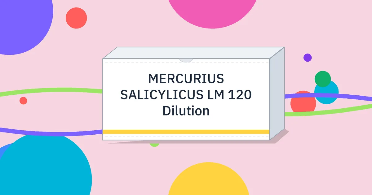 Symbolbild: Packung mit der Aufschrift MERCURIUS SALICYLICUS LM 120 Dilution (PZN 12953923) – Verfügbarkeit und Bezug in Apotheken in Frankfurt am Main
