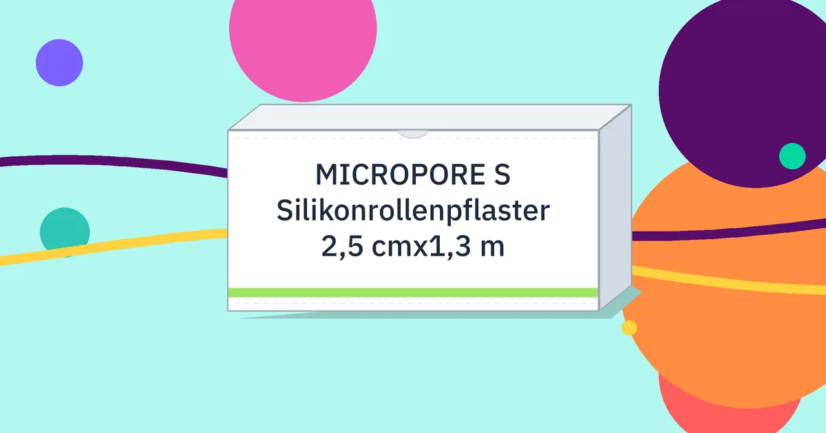 Symbolbild: Packung mit der Aufschrift MICROPORE S Silikonrollenpflaster 2,5 cmx1,3 m (PZN 16015535) – Verfügbarkeit und Bezug in Apotheken in Frankfurt am Main