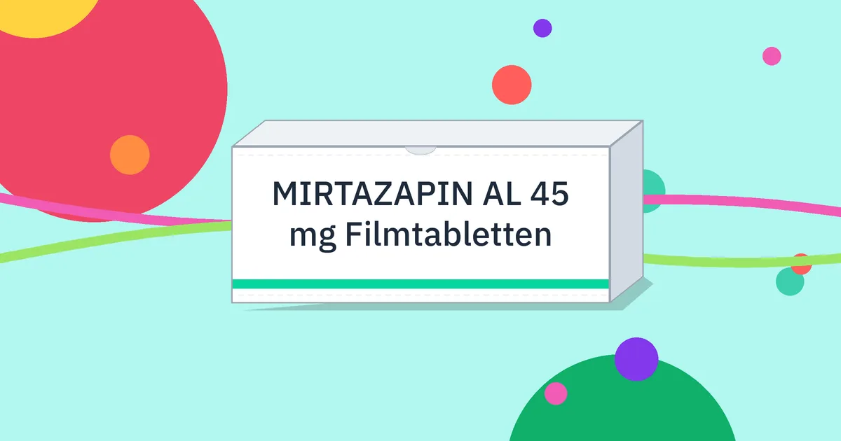 Symbolbild: Packung mit der Aufschrift MIRTAZAPIN AL 45 mg Filmtabletten (PZN 02341165) – Verfügbarkeit und Bezug in Apotheken in Frankfurt am Main
