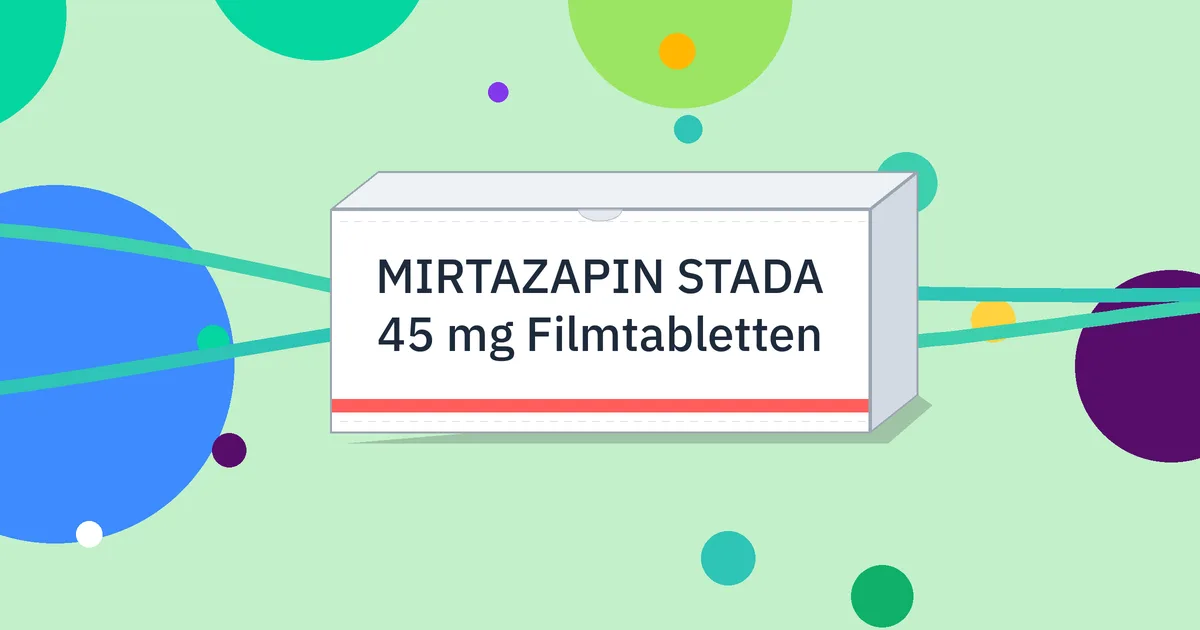 Symbolbild: Packung mit der Aufschrift MIRTAZAPIN STADA 45 mg Filmtabletten (PZN 02269002) – Verfügbarkeit und Bezug in Apotheken in Frankfurt am Main