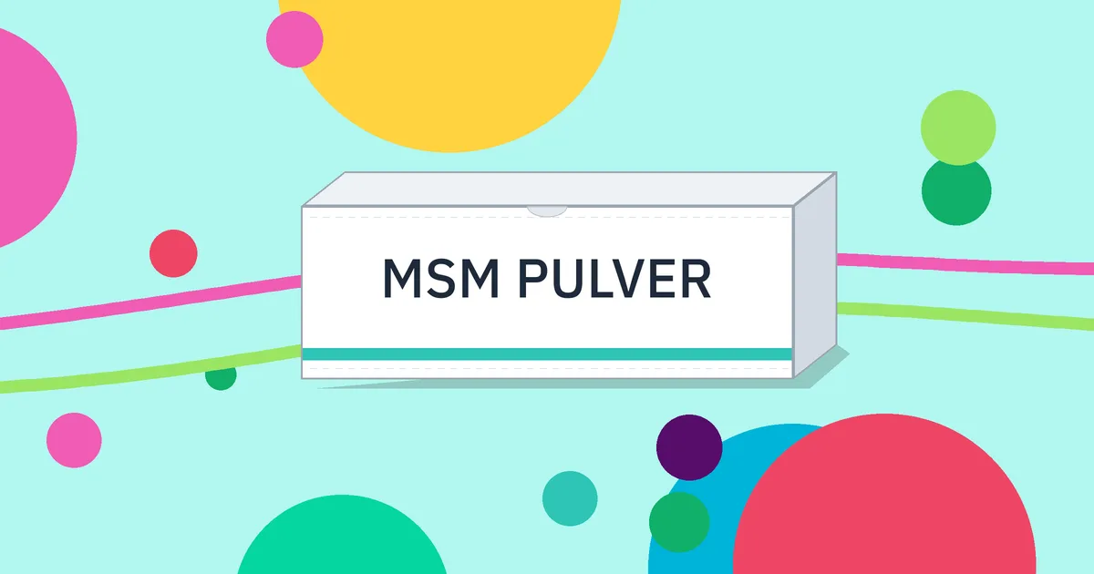 Symbolbild: Packung mit der Aufschrift MSM PULVER (PZN 17965598) – Verfügbarkeit und Bezug in Apotheken in Frankfurt am Main