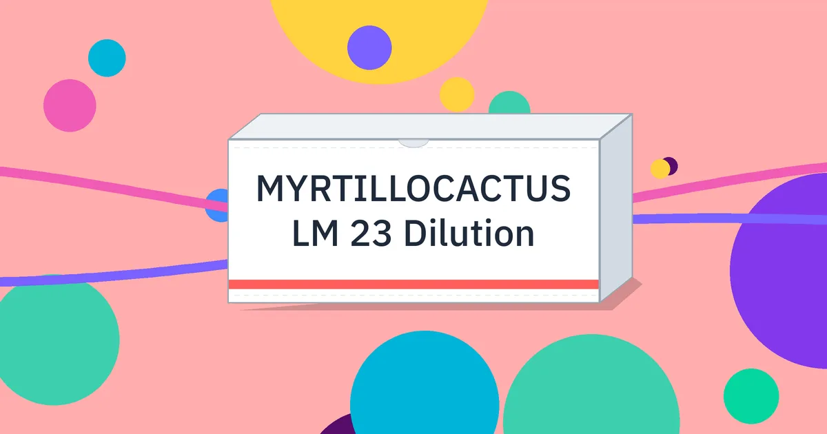 Symbolbild: Packung mit der Aufschrift MYRTILLOCACTUS LM 23 Dilution (PZN 13613170) – Verfügbarkeit und Bezug in Apotheken in Frankfurt am Main