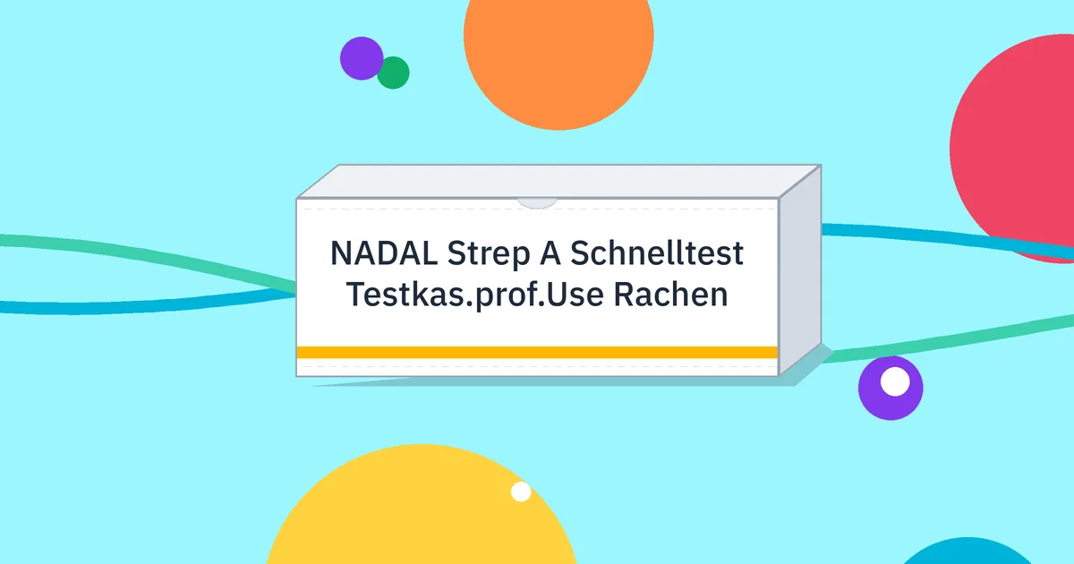 Symbolbild: Packung mit der Aufschrift NADAL Strep A Schnelltest Testkas.prof.Use Rachen (PZN 19212101) – Verfügbarkeit und Bezug in Apotheken in Frankfurt am Main