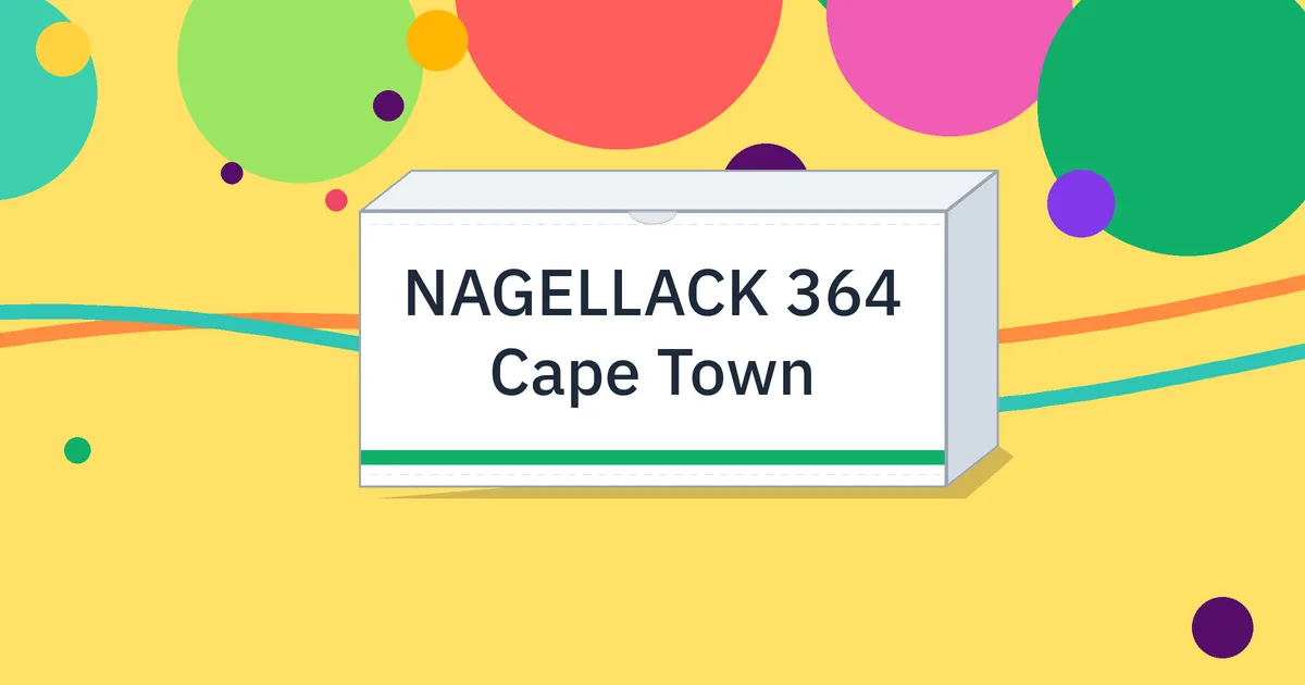 Symbolbild: Packung mit der Aufschrift NAGELLACK 364 Cape Town (PZN 11649548) – Verfügbarkeit und Bezug in Apotheken in Frankfurt am Main
