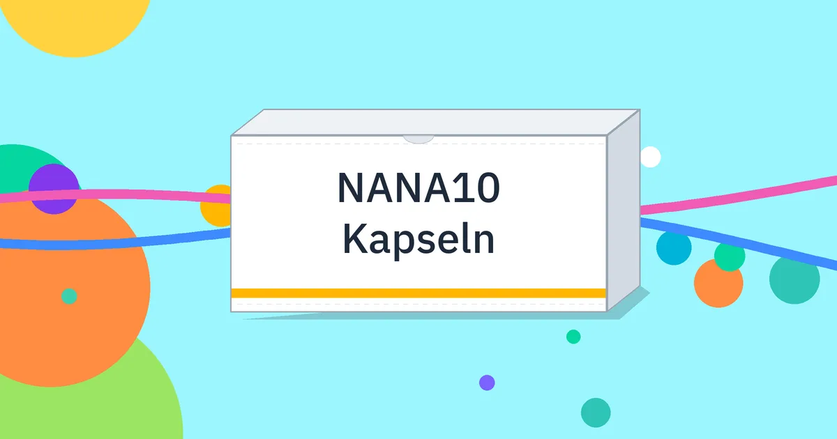 Symbolbild: Packung mit der Aufschrift NANA10 Kapseln (PZN 19422583) – Verfügbarkeit und Bezug in Apotheken in Frankfurt am Main