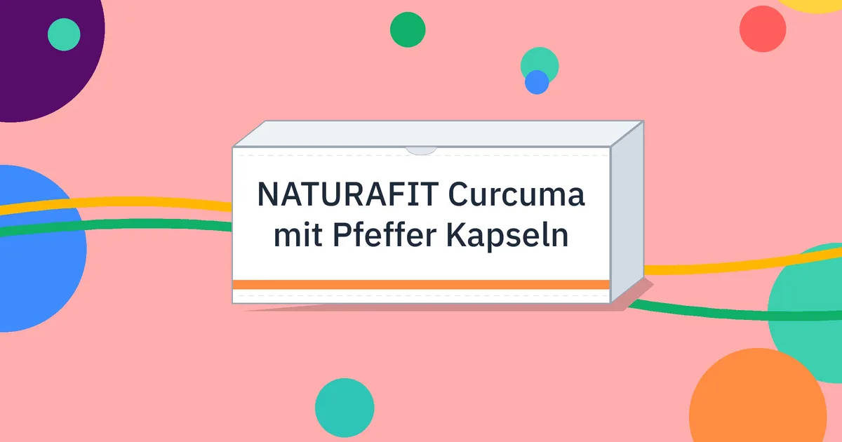 Symbolbild: Packung mit der Aufschrift NATURAFIT Curcuma mit Pfeffer Kapseln (PZN 11525728) – Verfügbarkeit und Bezug in Apotheken in Frankfurt am Main
