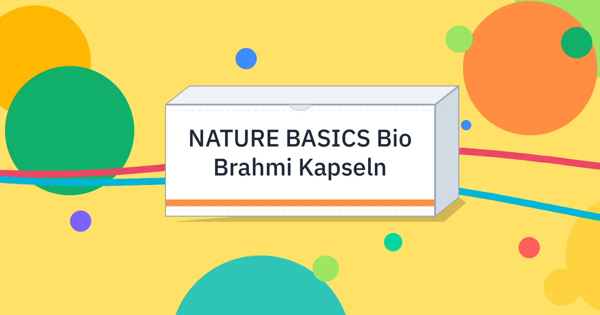 Symbolbild: Packung mit der Aufschrift NATURE BASICS Bio Brahmi Kapseln (PZN 17613818) – Verfügbarkeit und Bezug in Apotheken in Frankfurt am Main
