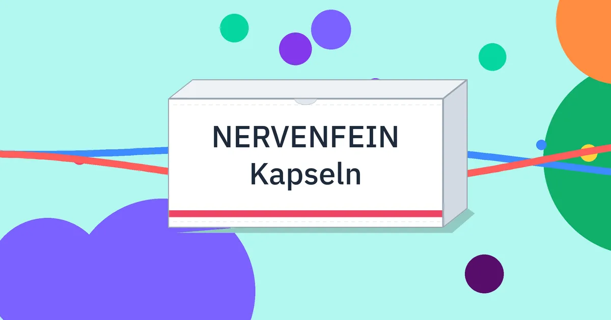 Symbolbild: Packung mit der Aufschrift NERVENFEIN Kapseln (PZN 19233089) – Verfügbarkeit und Bezug in Apotheken in Frankfurt am Main