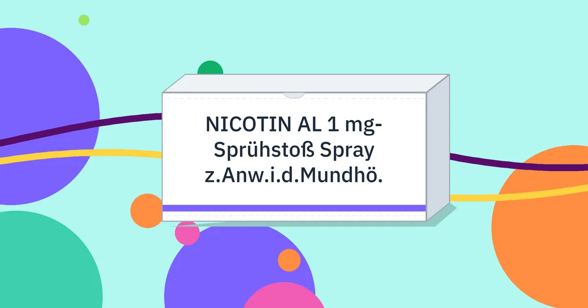 Symbolbild: Packung mit der Aufschrift NICOTIN AL 1 mg-Sprühstoß Spray z.Anw.i.d.Mundhö. (PZN 16086334) – Verfügbarkeit und Bezug in Apotheken in Frankfurt am Main