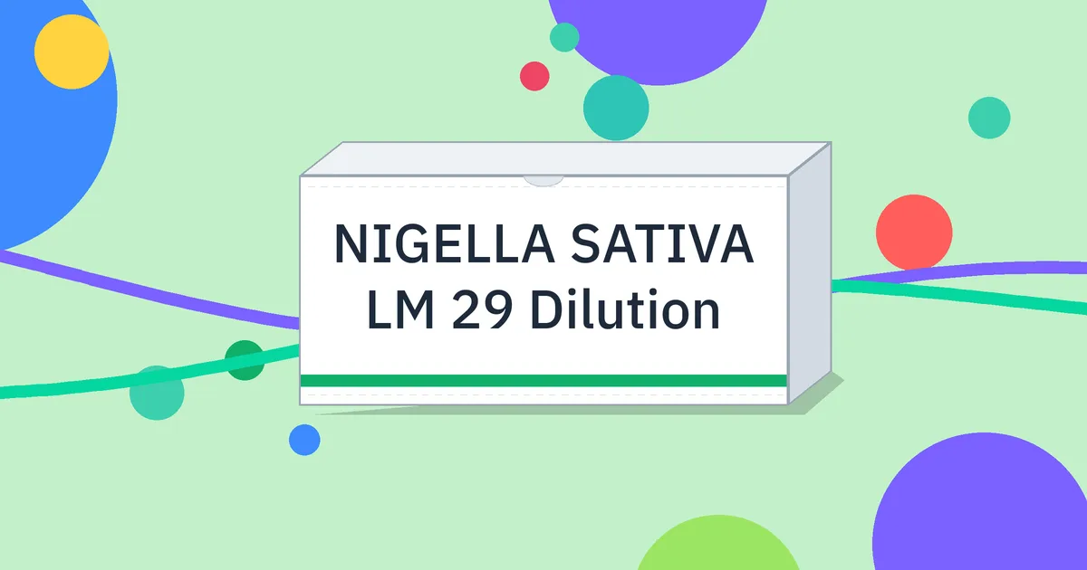 Symbolbild: Packung mit der Aufschrift NIGELLA SATIVA LM 29 Dilution (PZN 13618842) – Verfügbarkeit und Bezug in Apotheken in Frankfurt am Main