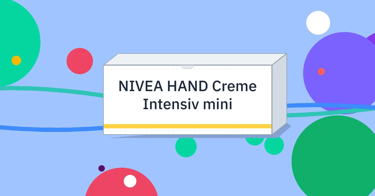 Symbolbild: Packung mit der Aufschrift NIVEA HAND Creme Intensiv mini (PZN 17626181) – Verfügbarkeit und Bezug in Apotheken in Frankfurt am Main