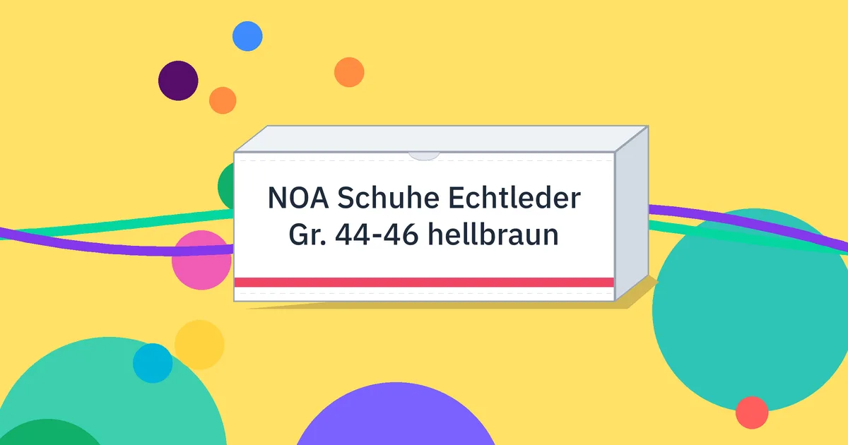 Symbolbild: Packung mit der Aufschrift NOA Schuhe Echtleder Gr. 44-46 hellbraun (PZN 20342033) – Verfügbarkeit und Bezug in Apotheken in Frankfurt am Main