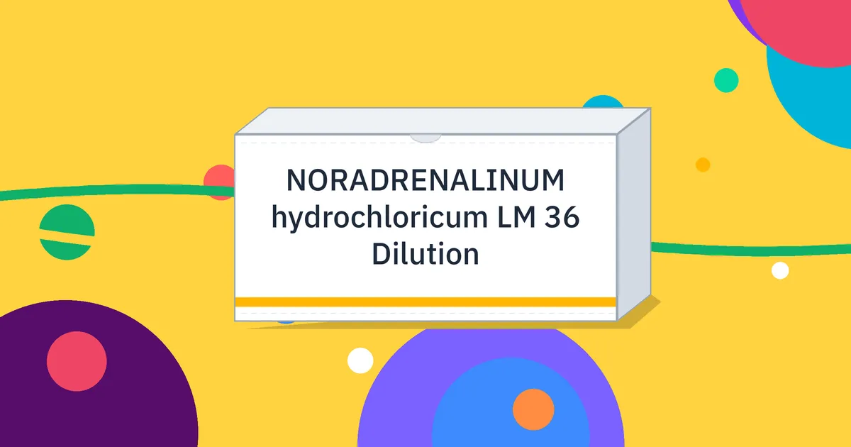 Symbolbild: Packung mit der Aufschrift NORADRENALINUM hydrochloricum LM 36 Dilution (PZN 13620253) – Verfügbarkeit und Bezug in Apotheken in Frankfurt am Main