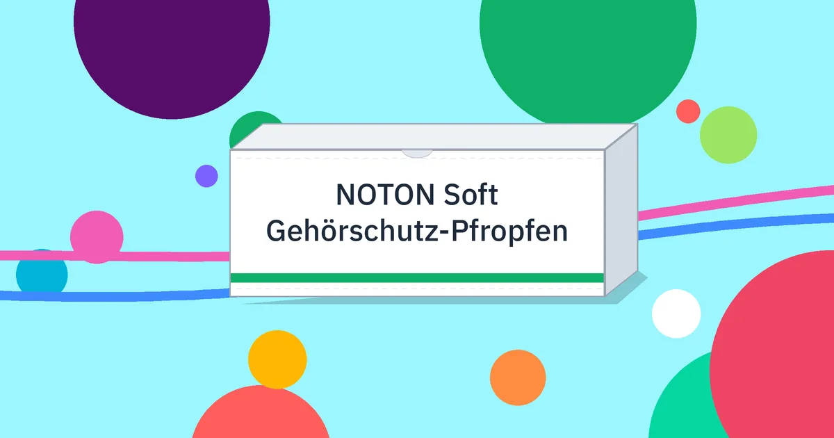 Symbolbild: Packung mit der Aufschrift NOTON Soft Gehörschutz-Pfropfen (PZN 11652148) – Verfügbarkeit und Bezug in Apotheken in Frankfurt am Main