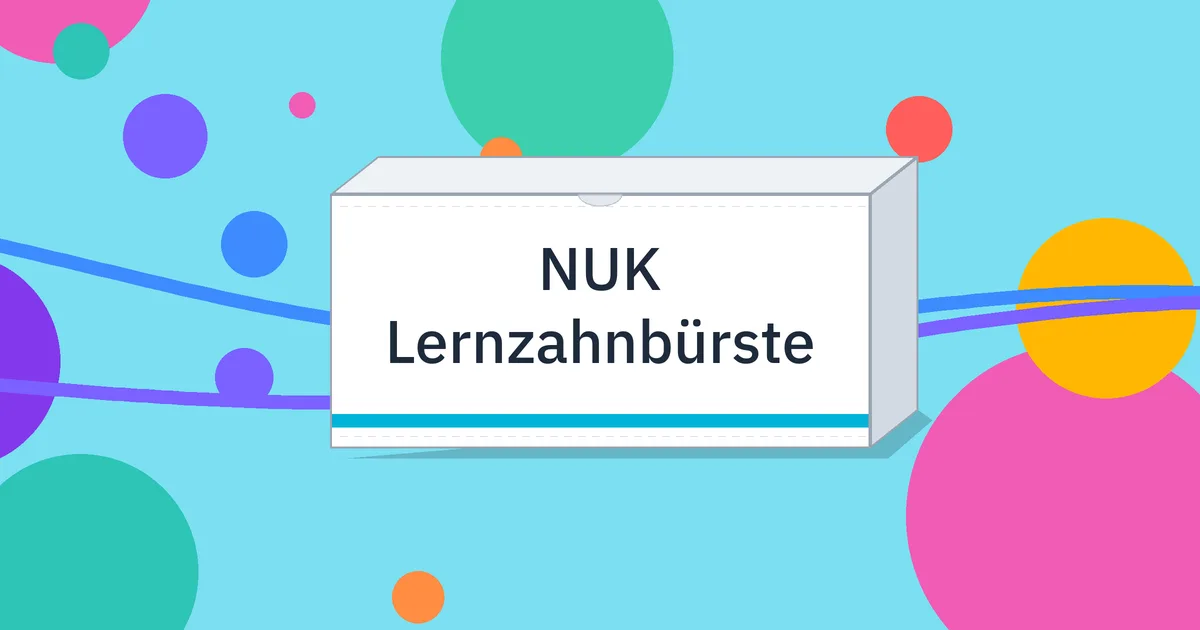 Symbolbild: Packung mit der Aufschrift NUK Lernzahnbürste (PZN 03757519) – Verfügbarkeit und Bezug in Apotheken in Frankfurt am Main