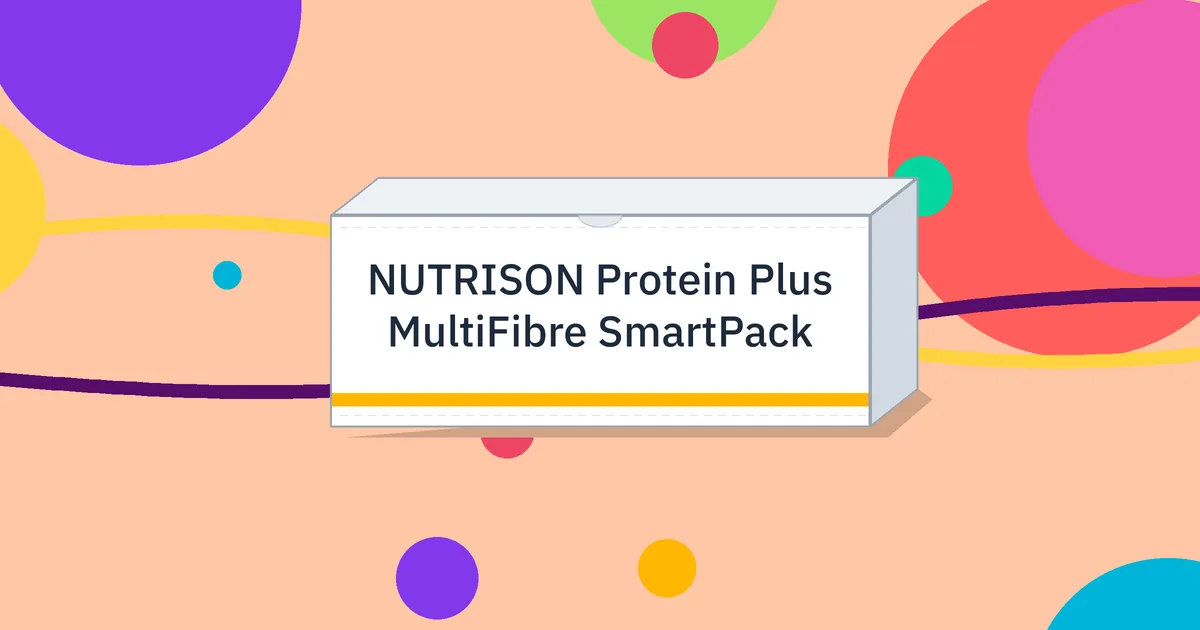Symbolbild: Packung mit der Aufschrift NUTRISON Protein Plus MultiFibre SmartPack (PZN 14132484) – Verfügbarkeit und Bezug in Apotheken in Frankfurt am Main