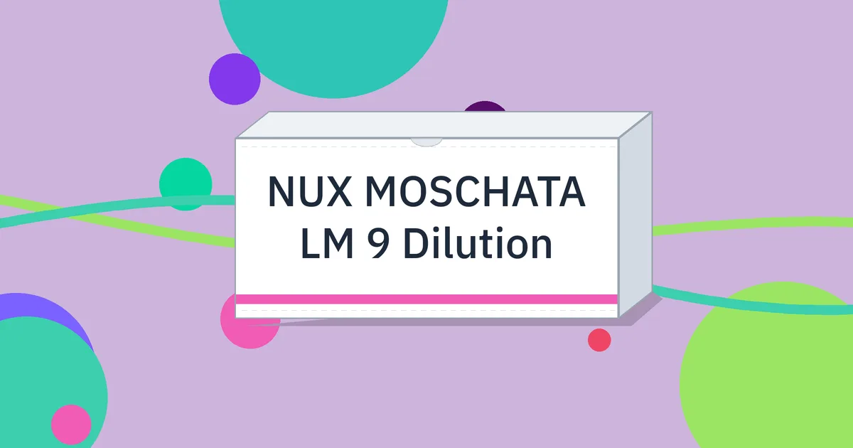 Symbolbild: Packung mit der Aufschrift NUX MOSCHATA LM 9 Dilution (PZN 12969924) – Verfügbarkeit und Bezug in Apotheken in Frankfurt am Main