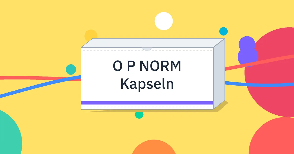 Symbolbild: Packung mit der Aufschrift O P NORM Kapseln (PZN 13332962) – Verfügbarkeit und Bezug in Apotheken in Frankfurt am Main