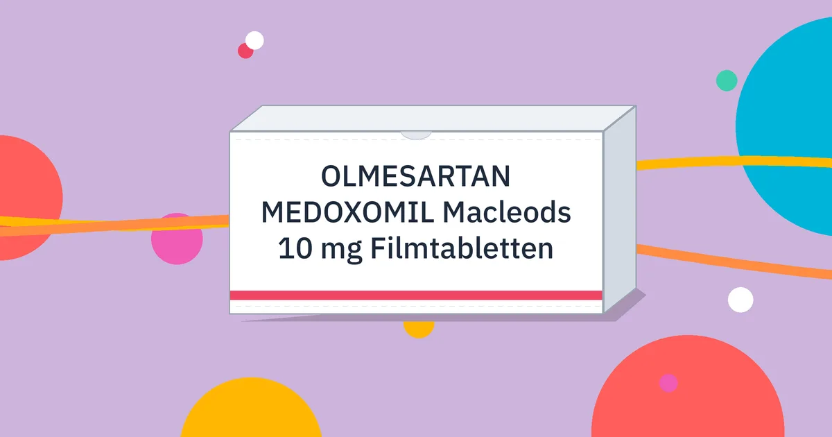 Symbolbild: Packung mit der Aufschrift OLMESARTAN MEDOXOMIL Macleods 10 mg Filmtabletten (PZN 16011980) – Verfügbarkeit und Bezug in Apotheken in Frankfurt am Main