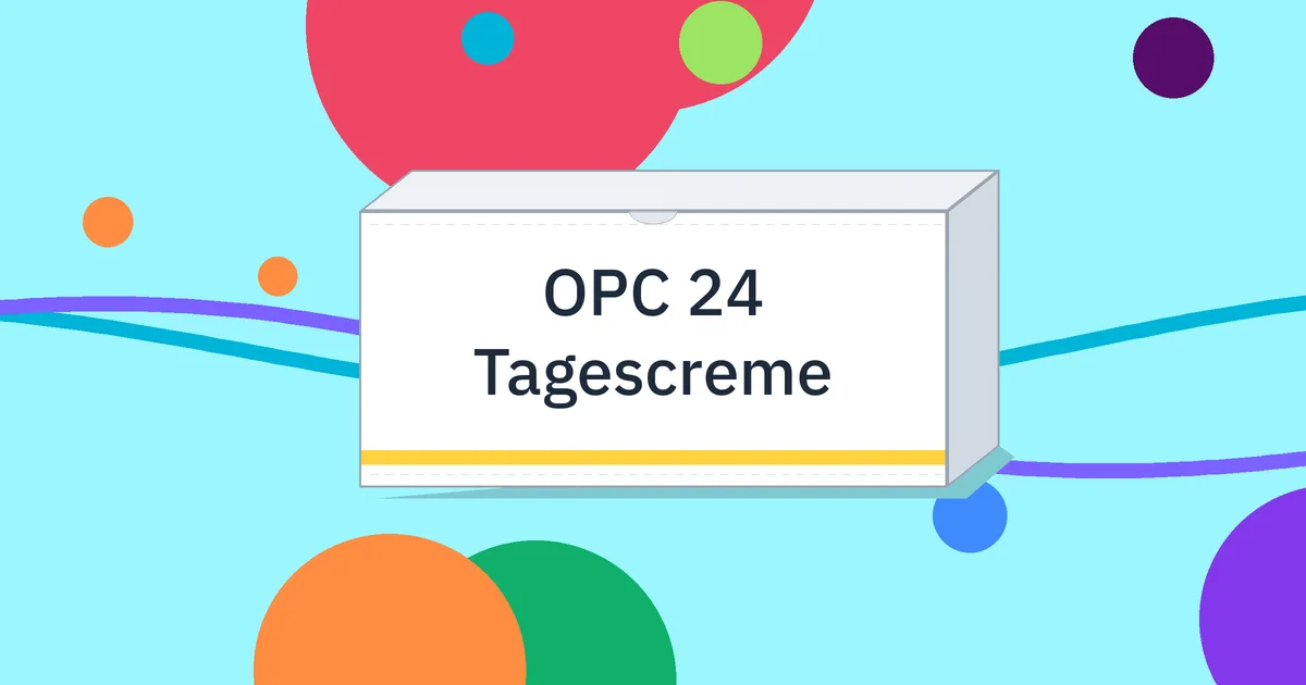 Symbolbild: Packung mit der Aufschrift OPC 24 Tagescreme (PZN 13750406) – Verfügbarkeit und Bezug in Apotheken in Frankfurt am Main