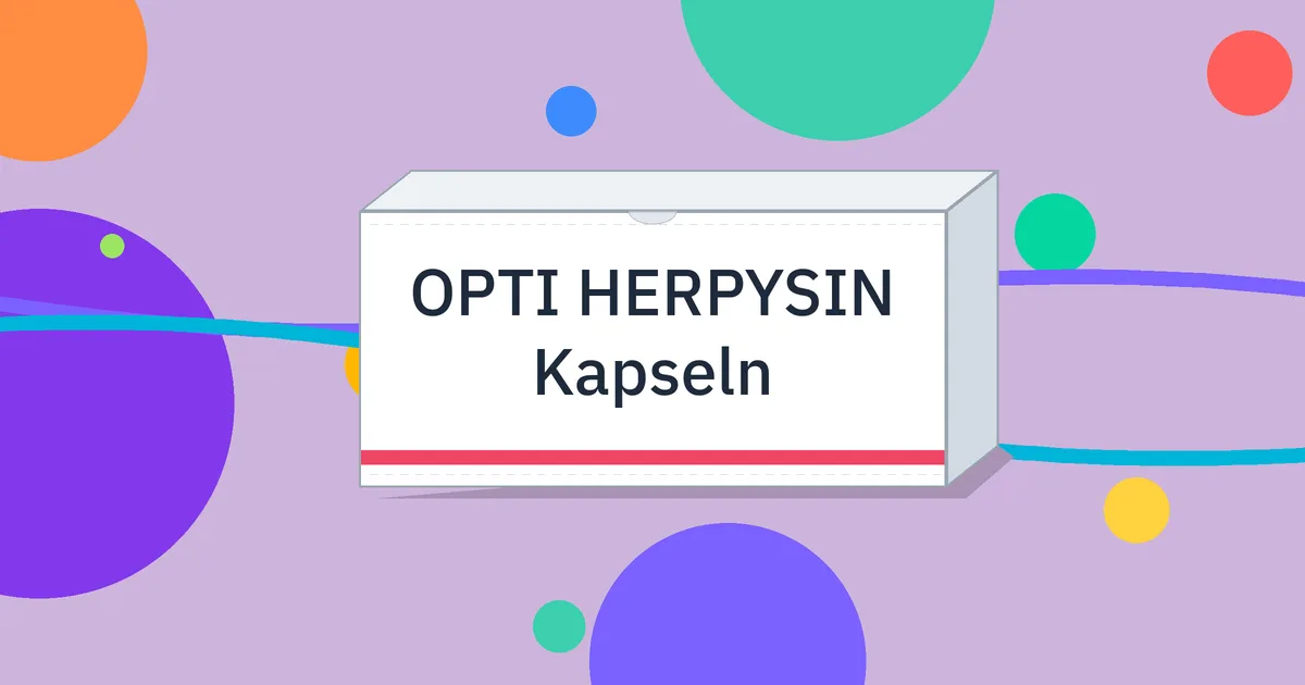 Symbolbild: Packung mit der Aufschrift OPTI HERPYSIN Kapseln (PZN 06435302) – Verfügbarkeit und Bezug in Apotheken in Frankfurt am Main