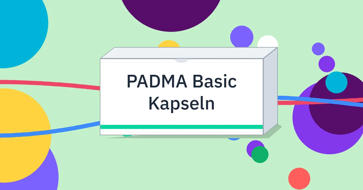 Symbolbild: Packung mit der Aufschrift PADMA Basic Kapseln (PZN 00134261) – Verfügbarkeit und Bezug in Apotheken in Frankfurt am Main