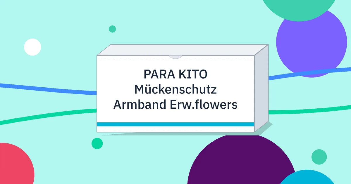 Symbolbild: Packung mit der Aufschrift PARA KITO Mückenschutz Armband Erw.flowers (PZN 19132135) – Verfügbarkeit und Bezug in Apotheken in Frankfurt am Main