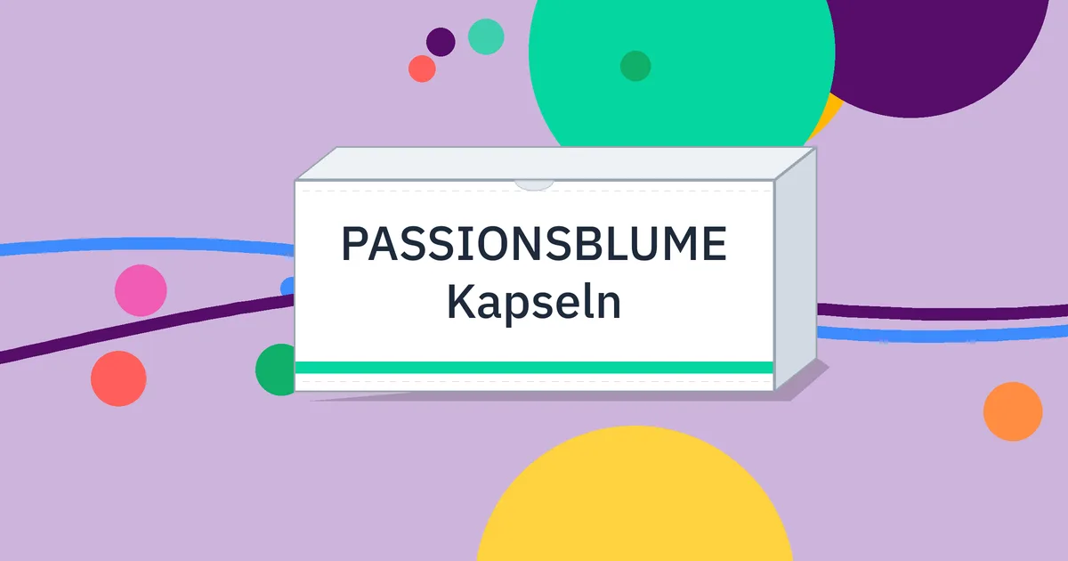 Symbolbild: Packung mit der Aufschrift PASSIONSBLUME Kapseln (PZN 18843130) – Verfügbarkeit und Bezug in Apotheken in Frankfurt am Main