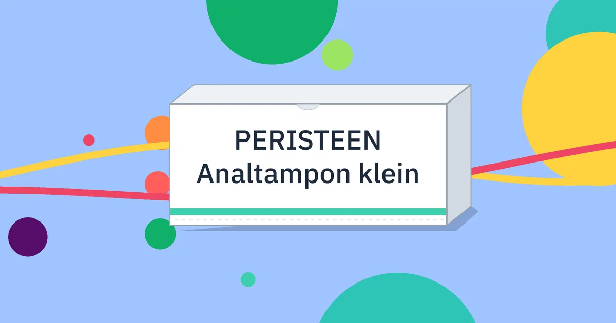 Symbolbild: Packung mit der Aufschrift PERISTEEN Analtampon klein (PZN 20059024) – Verfügbarkeit und Bezug in Apotheken in Frankfurt am Main