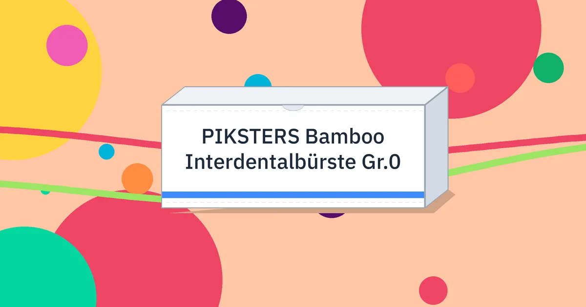 Symbolbild: Packung mit der Aufschrift PIKSTERS Bamboo Interdentalbürste Gr.0 (PZN 17592890) – Verfügbarkeit und Bezug in Apotheken in Frankfurt am Main