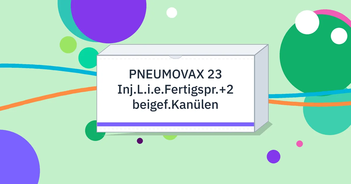 Symbolbild: Packung mit der Aufschrift PNEUMOVAX 23 Inj.L.i.e.Fertigspr.+2 beigef.Kanülen (PZN 17632365) – Verfügbarkeit und Bezug in Apotheken in Frankfurt am Main