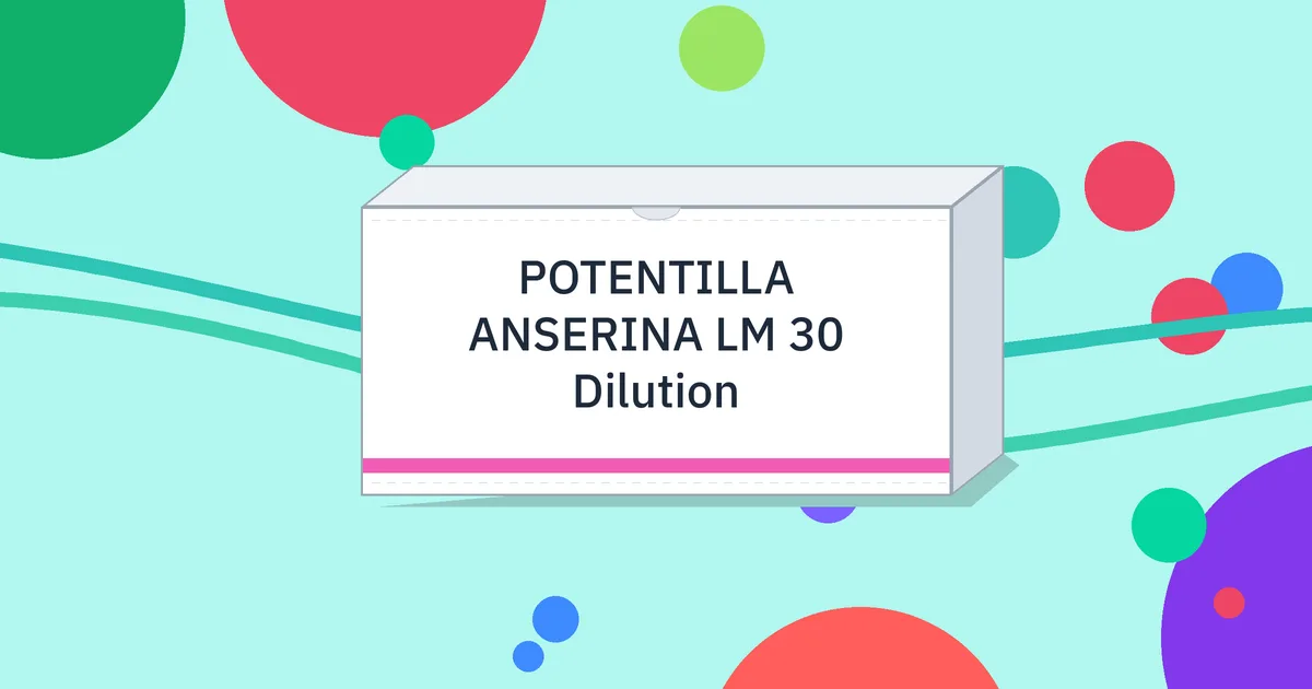 Symbolbild: Packung mit der Aufschrift POTENTILLA ANSERINA LM 30 Dilution (PZN 13665422) – Verfügbarkeit und Bezug in Apotheken in Frankfurt am Main