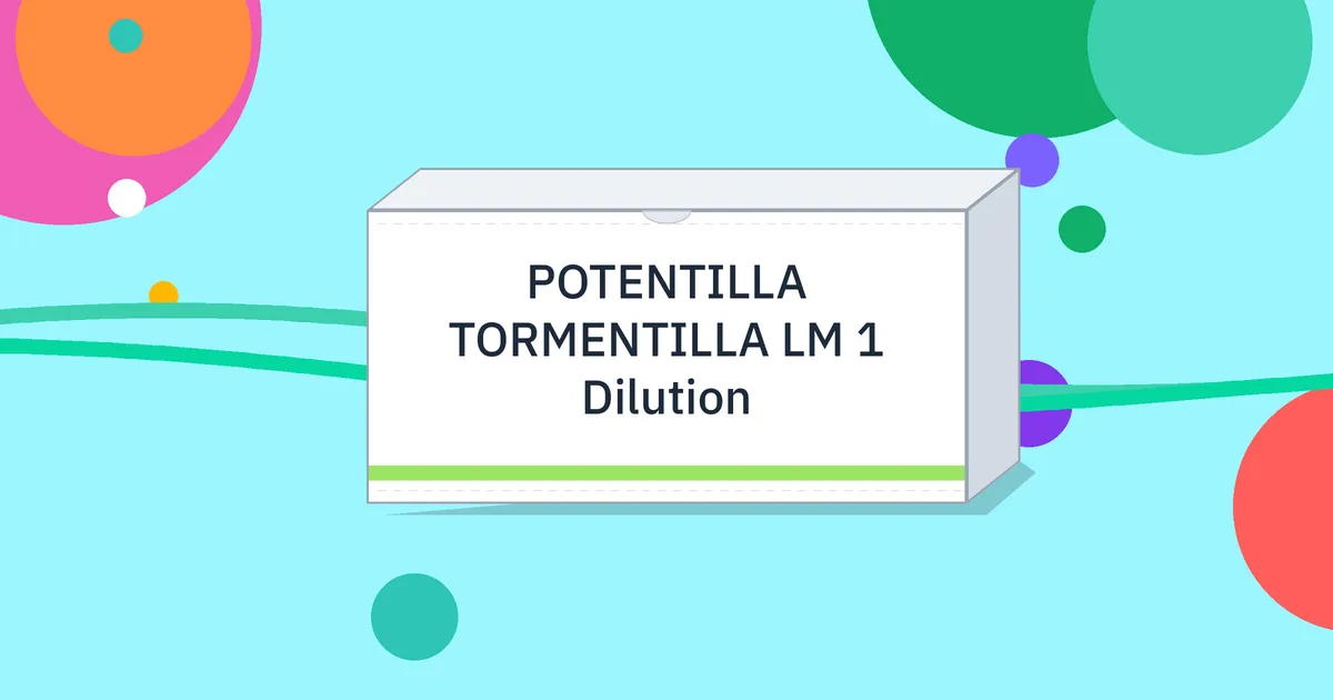 Symbolbild: Packung mit der Aufschrift POTENTILLA TORMENTILLA LM 1 Dilution (PZN 13665511) – Verfügbarkeit und Bezug in Apotheken in Frankfurt am Main