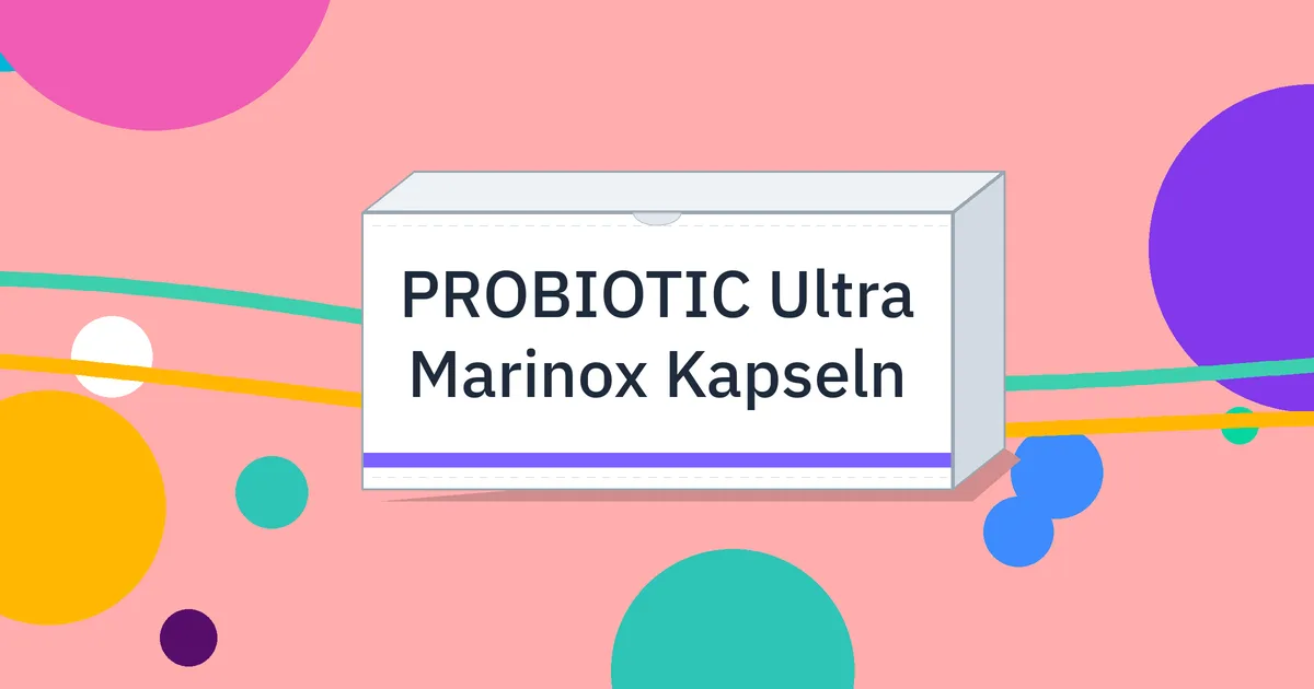 Symbolbild: Packung mit der Aufschrift PROBIOTIC Ultra Marinox Kapseln (PZN 10275749) – Verfügbarkeit und Bezug in Apotheken in Frankfurt am Main