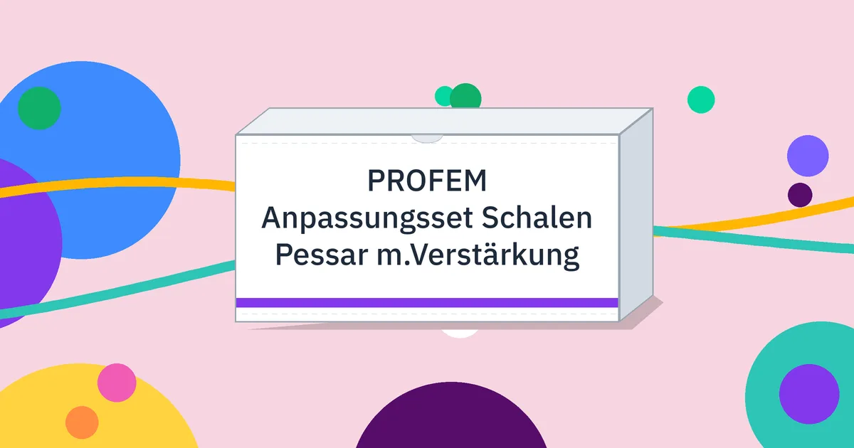 Symbolbild: Packung mit der Aufschrift PROFEM Anpassungsset Schalen Pessar m.Verstärkung (PZN 20166754) – Verfügbarkeit und Bezug in Apotheken in Frankfurt am Main