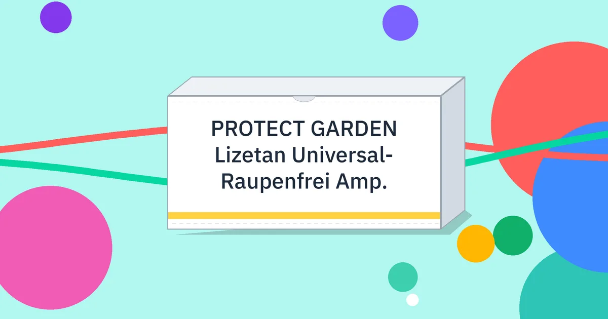 Symbolbild: Packung mit der Aufschrift PROTECT GARDEN Lizetan Universal-Raupenfrei Amp. (PZN 12405759) – Verfügbarkeit und Bezug in Apotheken in Frankfurt am Main