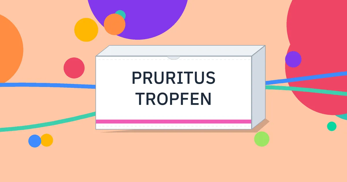 Symbolbild: Packung mit der Aufschrift PRURITUS TROPFEN (PZN 03754900) – Verfügbarkeit und Bezug in Apotheken in Frankfurt am Main