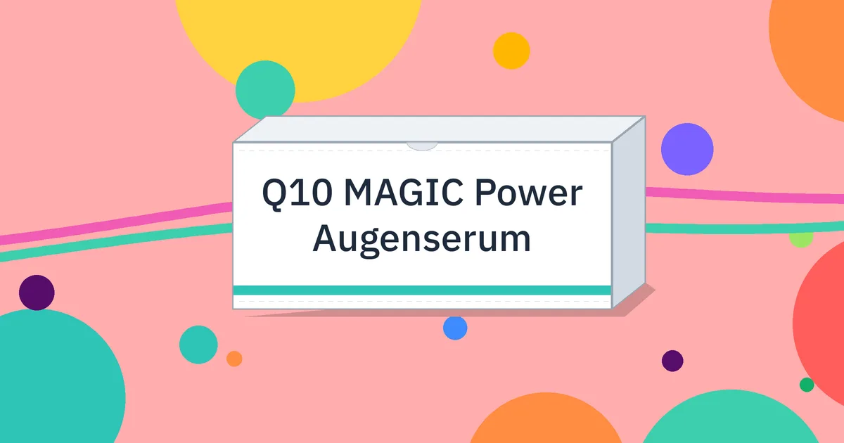 Symbolbild: Packung mit der Aufschrift Q10 MAGIC Power Augenserum (PZN 11733444) – Verfügbarkeit und Bezug in Apotheken in Frankfurt am Main