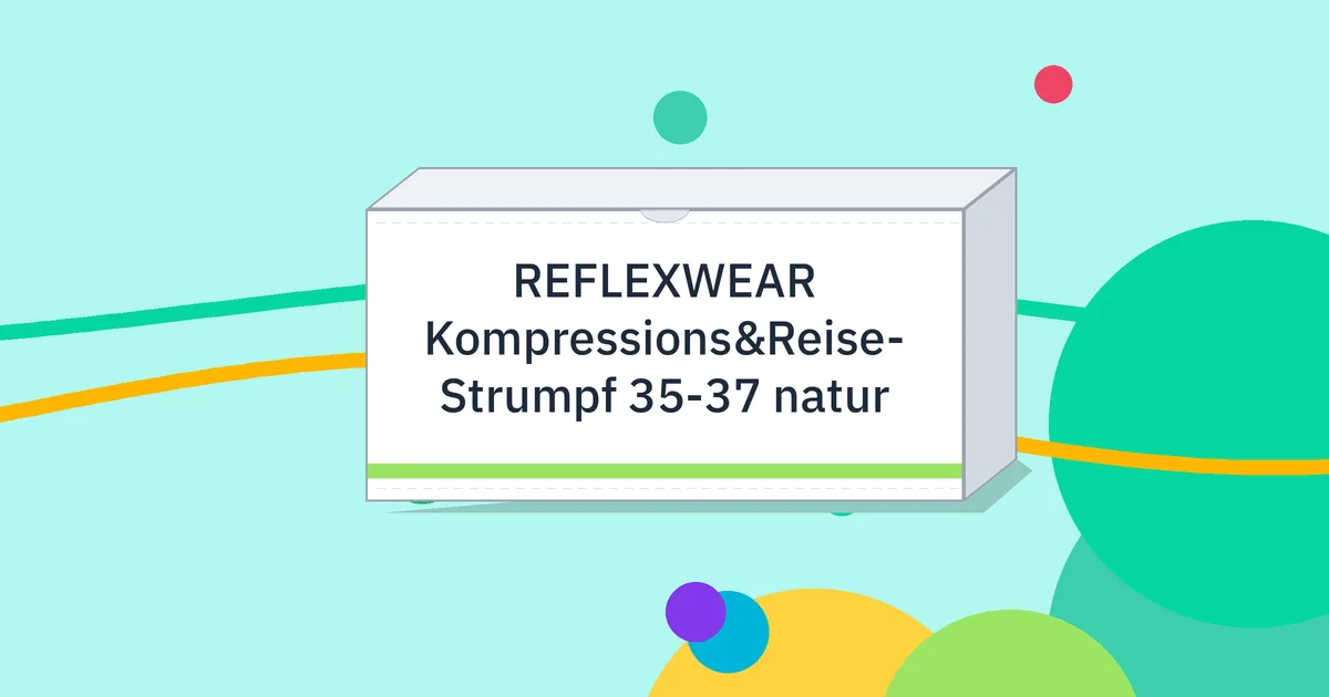Symbolbild: Packung mit der Aufschrift REFLEXWEAR Kompressions&Reise-Strumpf 35-37 natur (PZN 14401010) – Verfügbarkeit und Bezug in Apotheken in Frankfurt am Main