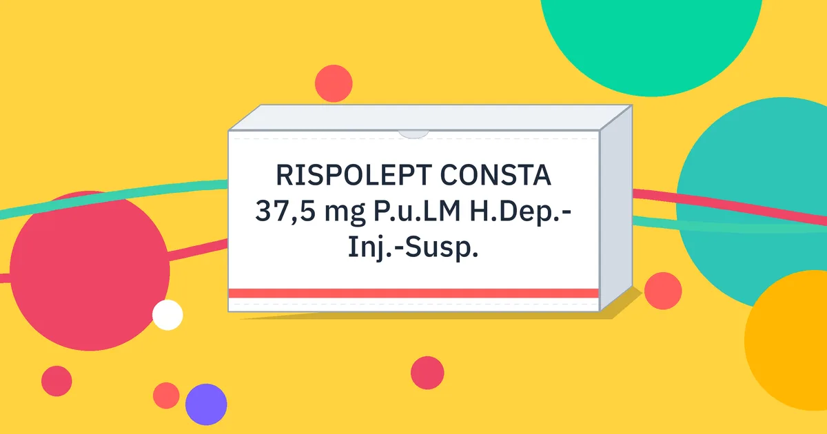 Symbolbild: Packung mit der Aufschrift RISPOLEPT CONSTA 37,5 mg P.u.LM H.Dep.-Inj.-Susp. (PZN 10020162) – Verfügbarkeit und Bezug in Apotheken in Frankfurt am Main