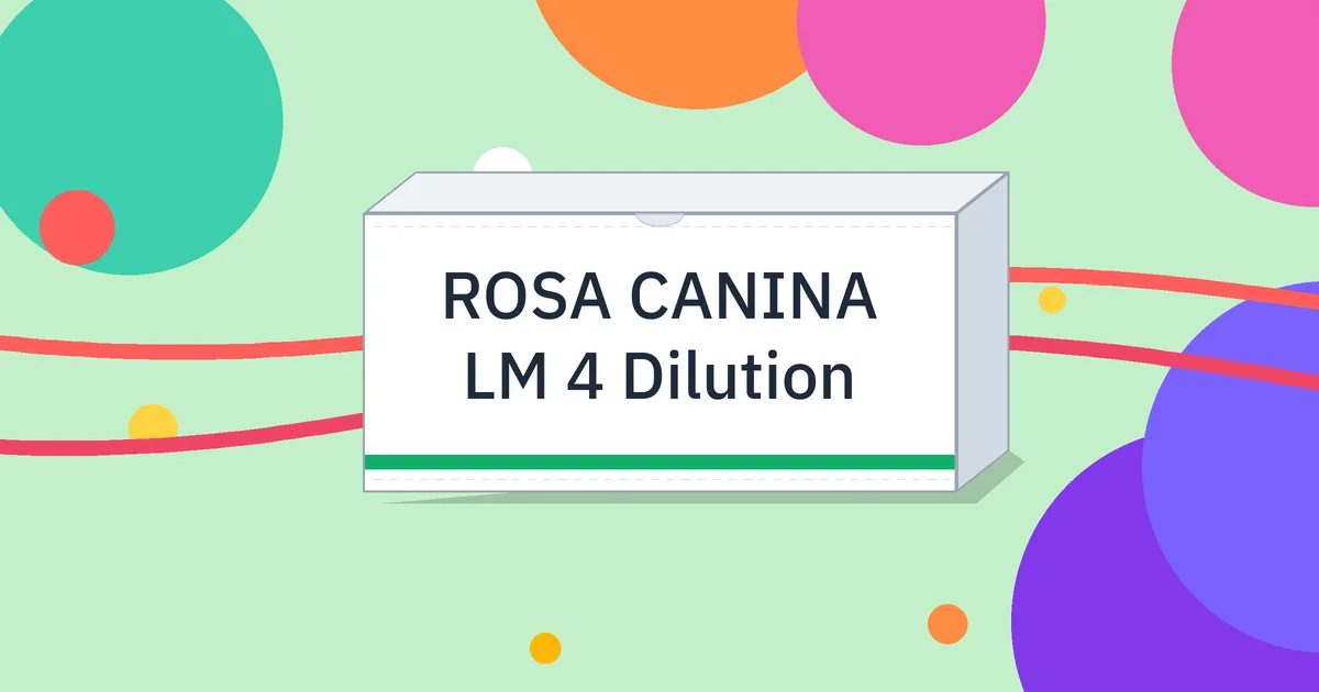Symbolbild: Packung mit der Aufschrift ROSA CANINA LM 4 Dilution (PZN 13055250) – Verfügbarkeit und Bezug in Apotheken in Frankfurt am Main