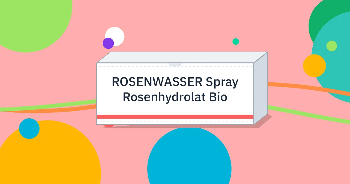 Symbolbild: Packung mit der Aufschrift ROSENWASSER Spray Rosenhydrolat Bio (PZN 18356128) – Verfügbarkeit und Bezug in Apotheken in Frankfurt am Main