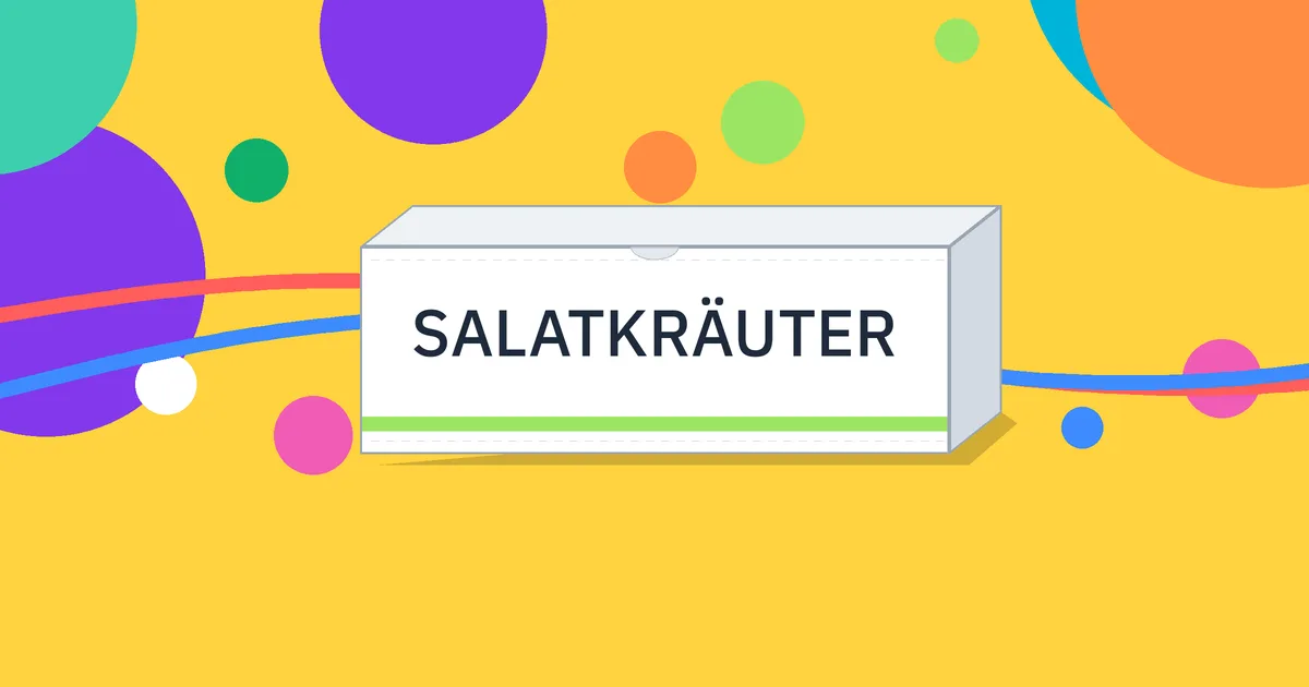 Symbolbild: Packung mit der Aufschrift SALATKRÄUTER (PZN 02843145) – Verfügbarkeit und Bezug in Apotheken in Frankfurt am Main