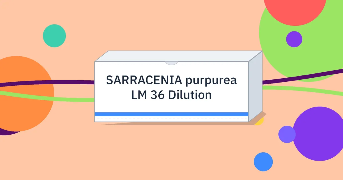 Symbolbild: Packung mit der Aufschrift SARRACENIA purpurea LM 36 Dilution (PZN 13182882) – Verfügbarkeit und Bezug in Apotheken in Frankfurt am Main