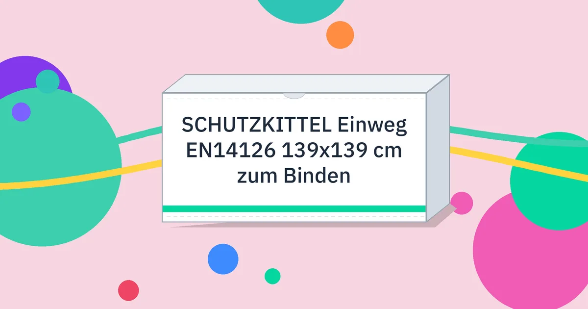 Symbolbild: Packung mit der Aufschrift SCHUTZKITTEL Einweg EN14126 139x139 cm zum Binden (PZN 17150525) – Verfügbarkeit und Bezug in Apotheken in Frankfurt am Main