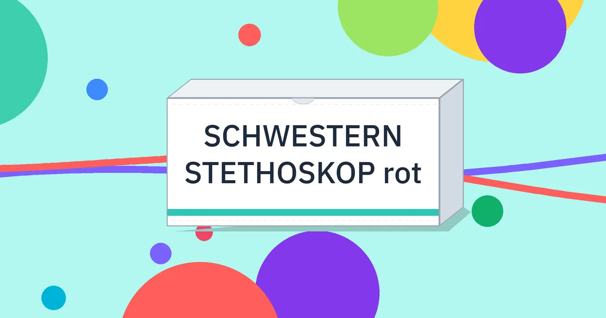 Symbolbild: Packung mit der Aufschrift SCHWESTERN STETHOSKOP rot (PZN 00925531) – Verfügbarkeit und Bezug in Apotheken in Frankfurt am Main